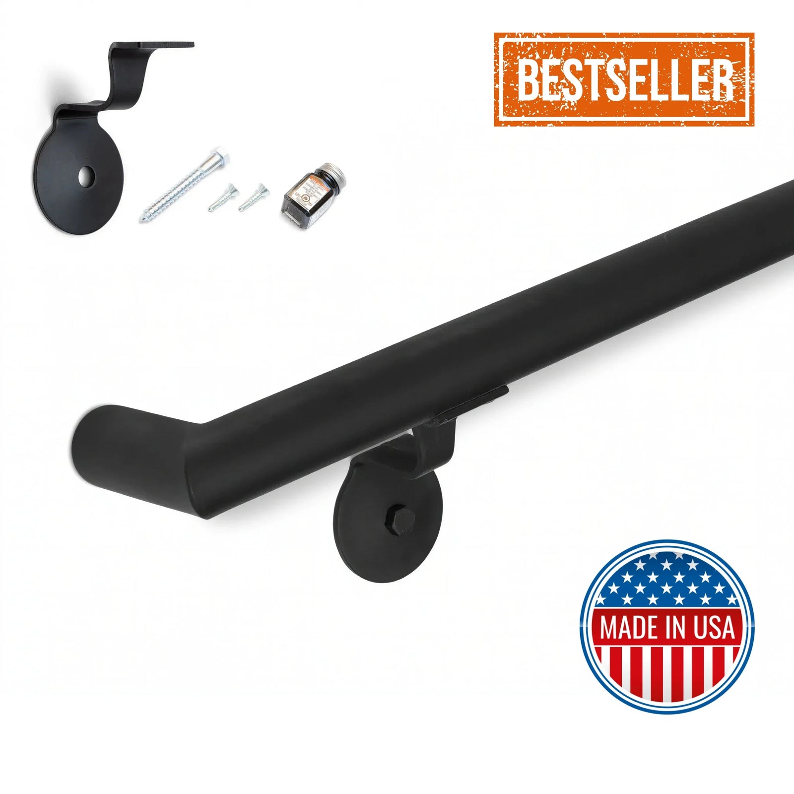 Round Metal Handrail | Wrought Iron Handrail | Right Angle Model – SI ...