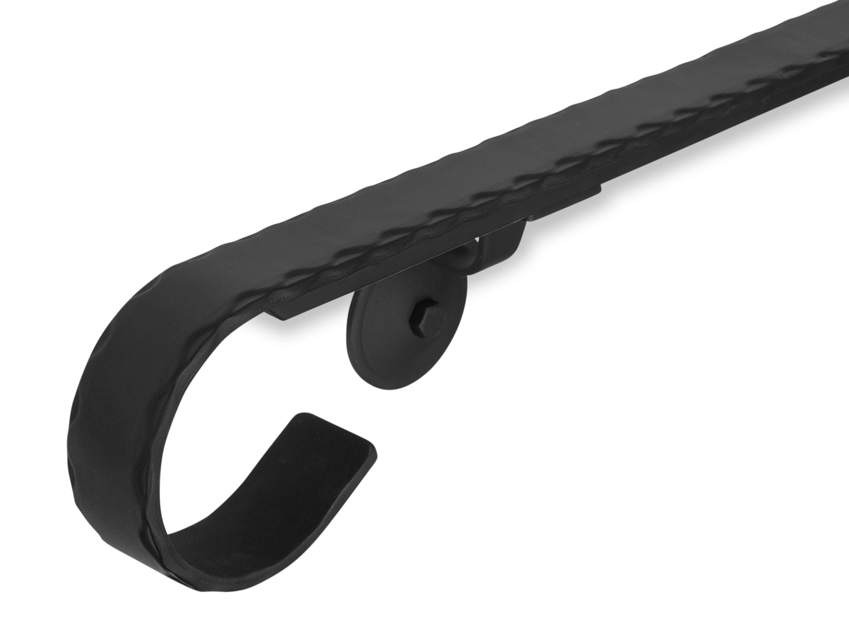 Custom Wrought Iron Handrail | Forged Volute End – SI Handrails