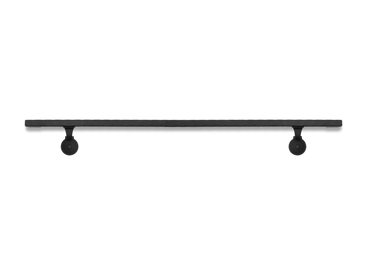 Hammered, Modern Wrought Iron Handrail | Right Angled Model – SI Handrails