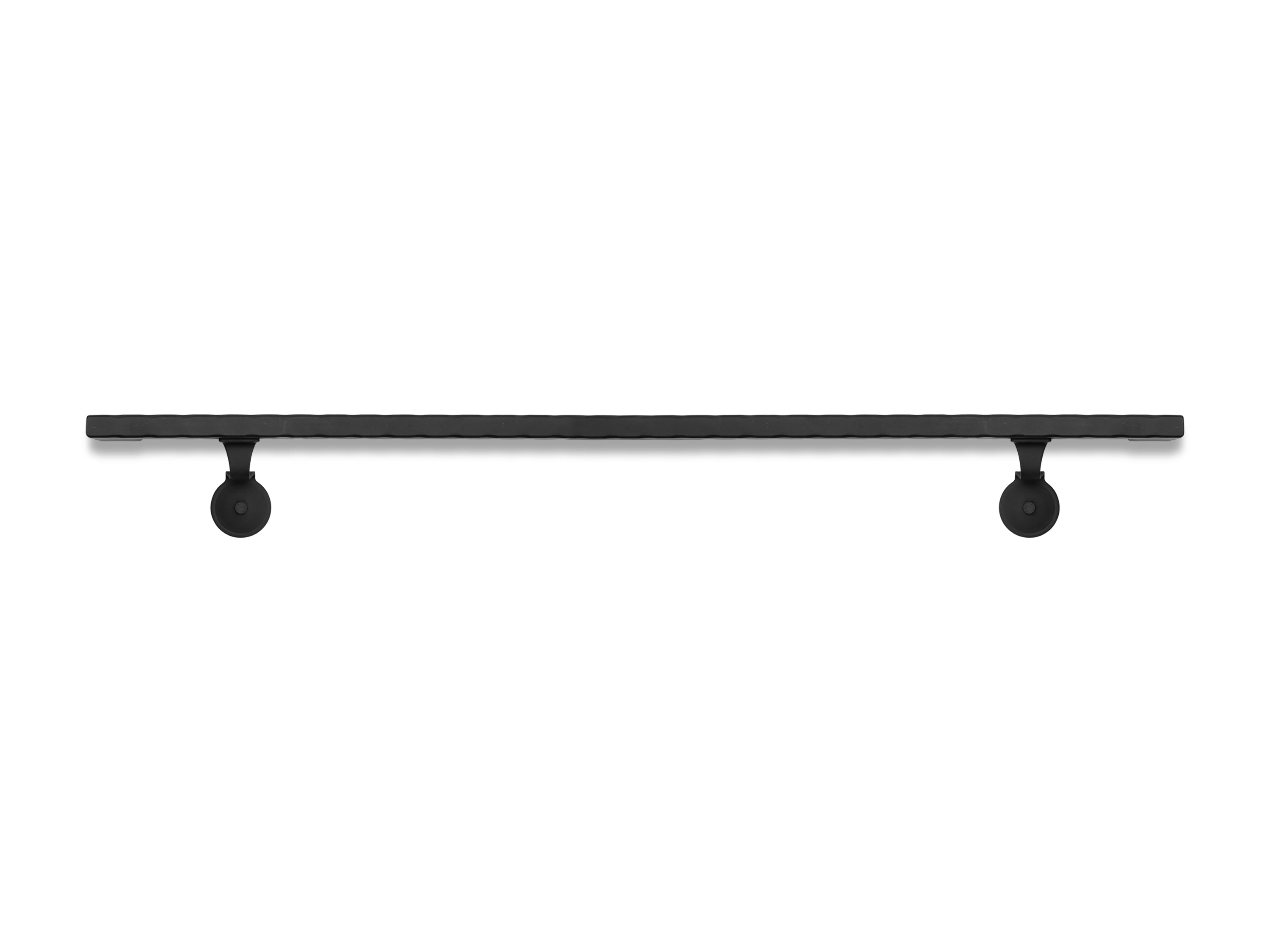 Hammered, Modern Wrought Iron Handrail | Right Angled Model – SI Handrails