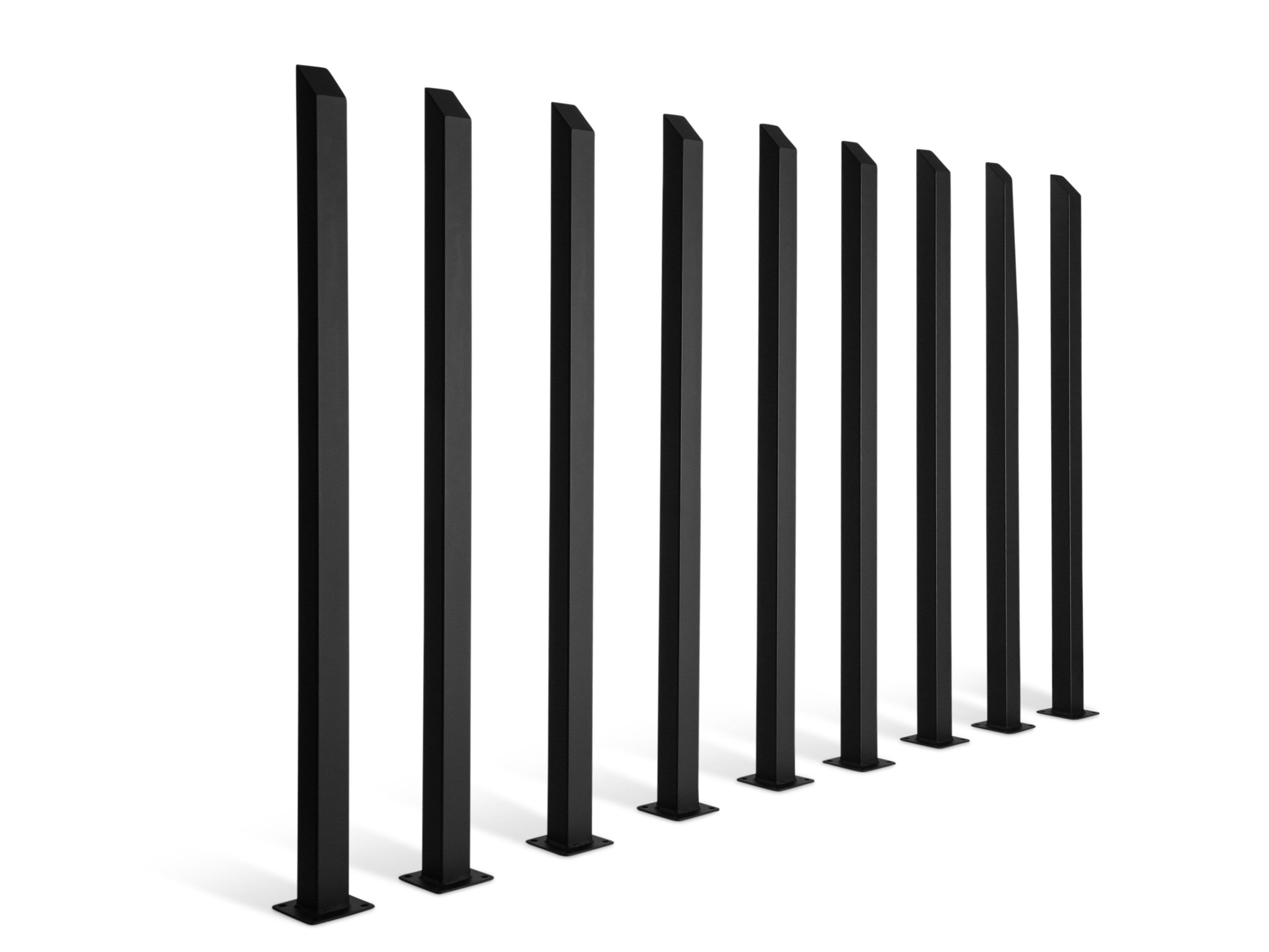 2" x 2" Metal Fence Post | Modern DIY Iron Post Fence – SI Handrails