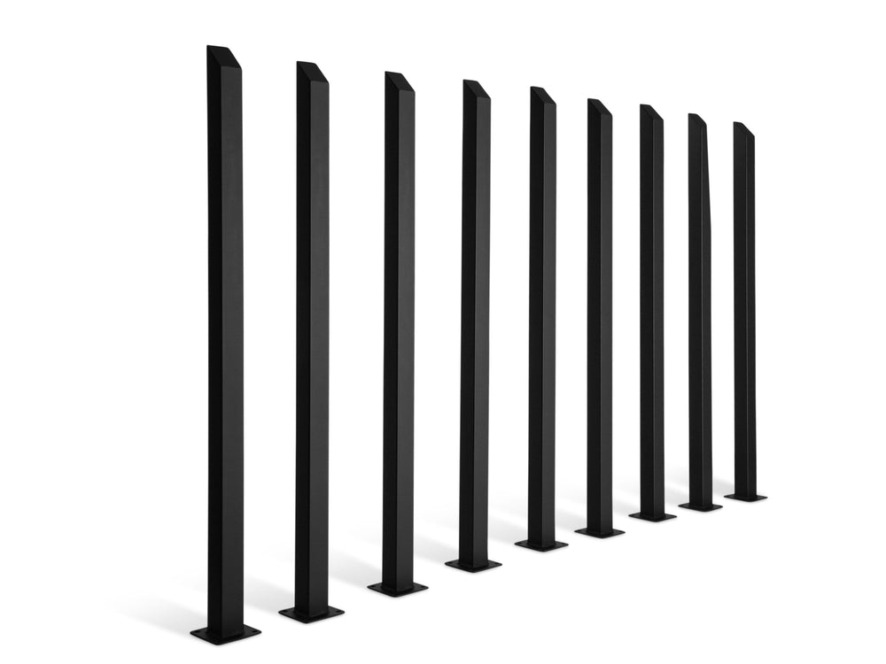 2" x 2" Metal Fence Post | Modern DIY Iron Post Fence – SI Handrails