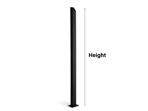 2" x 2" Metal Fence Post | Modern DIY Iron Post Fence – SI Handrails