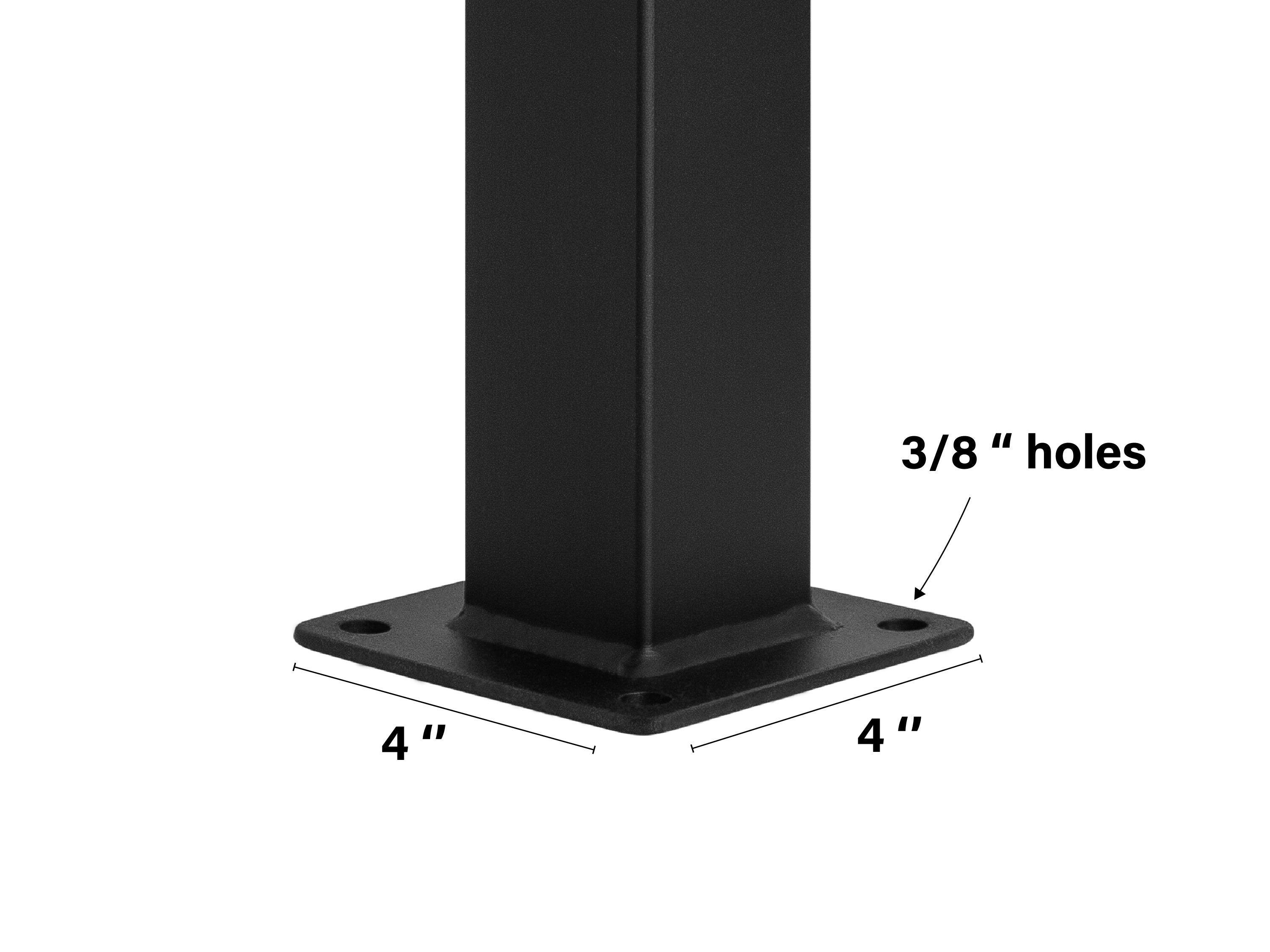 2" x 2" Metal Fence Post | Modern DIY Iron Post Fence – SI Handrails