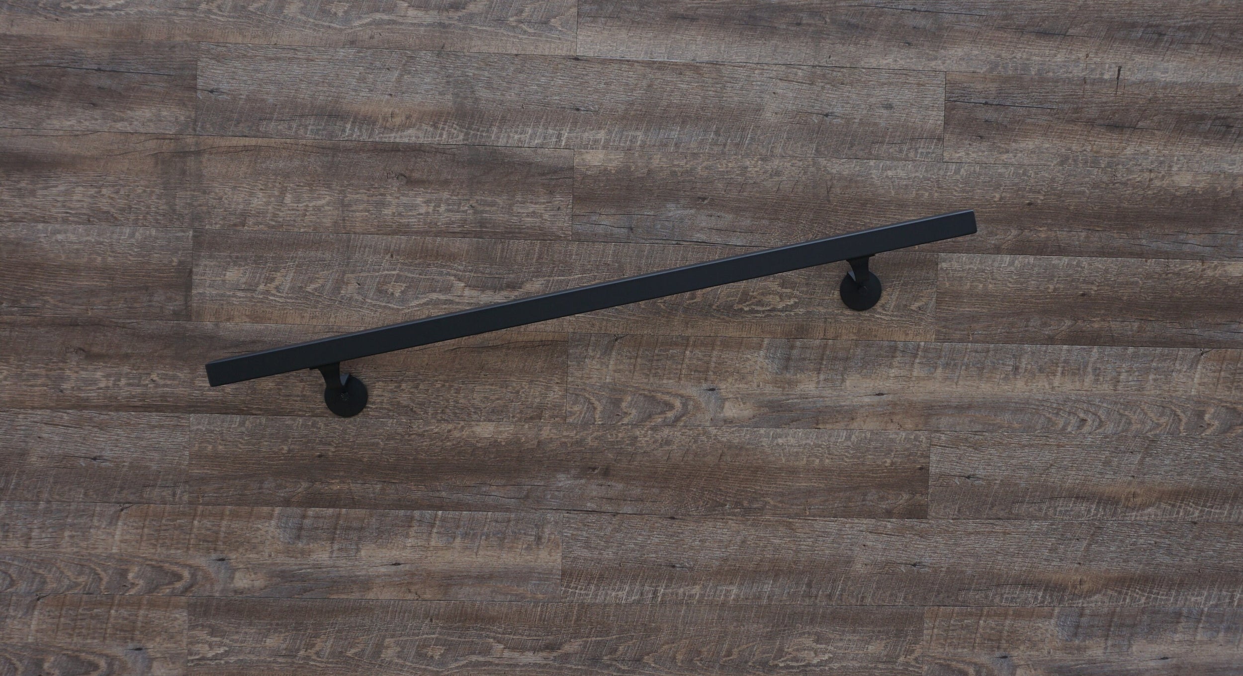 Modern Wrought Iron handrail, End Wall Mount steel hand rail, Stair St ...