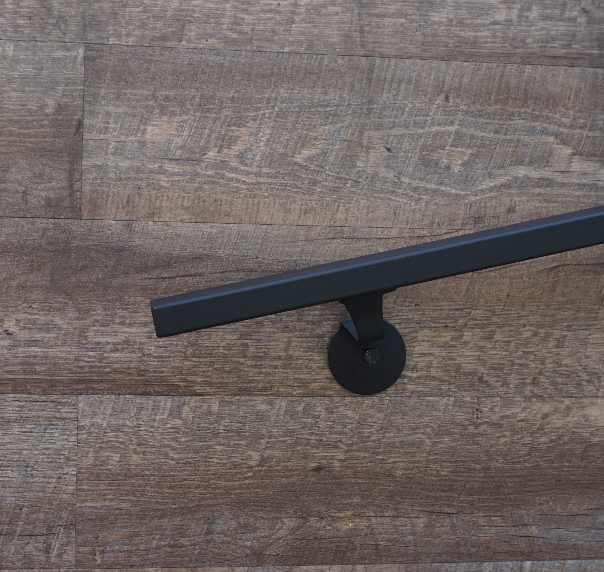 Modern Wrought Iron handrail, End Wall Mount steel hand rail, Stair St ...