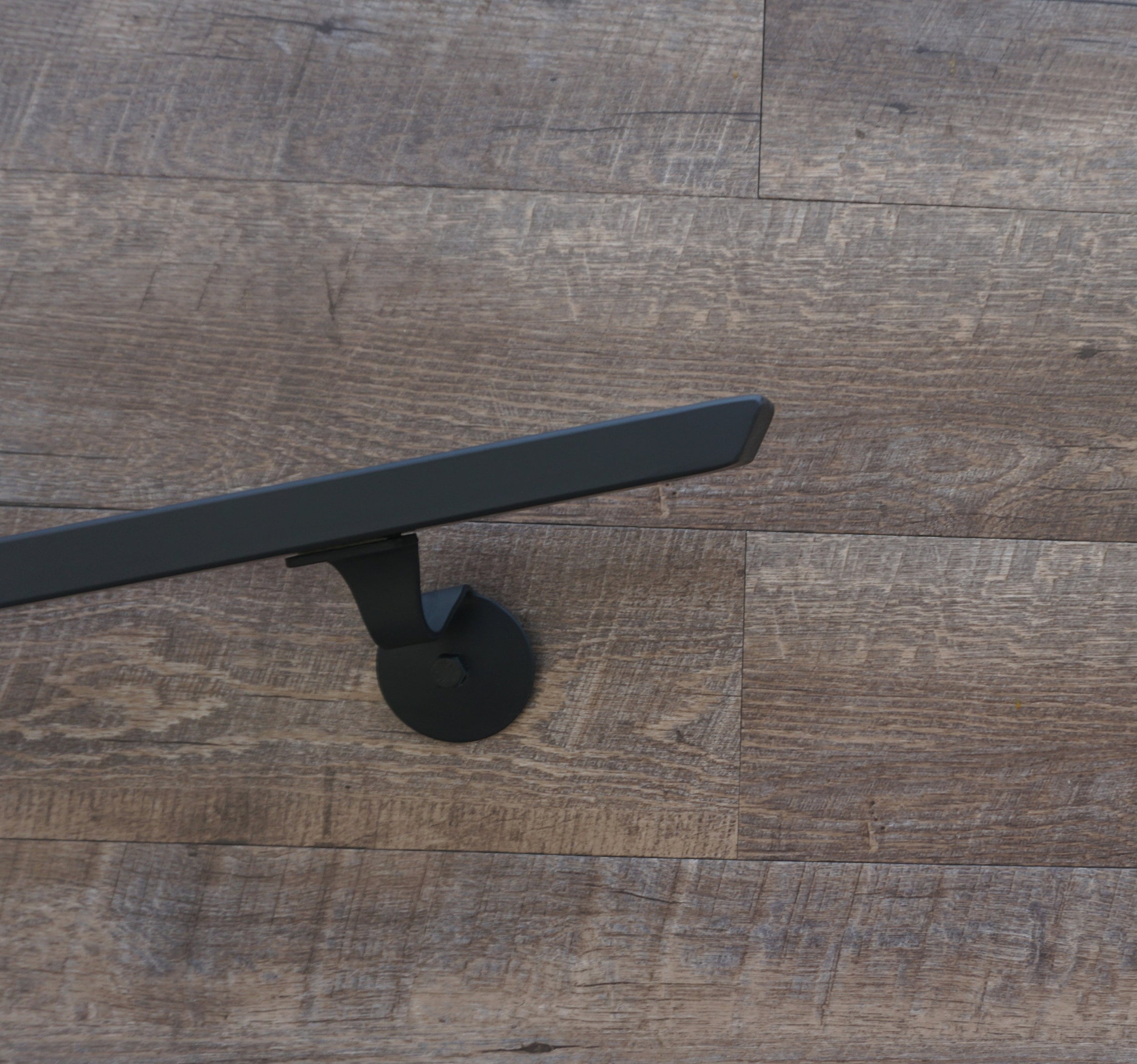 Modern Wrought Iron handrail, End Wall Mount steel hand rail, Stair St ...