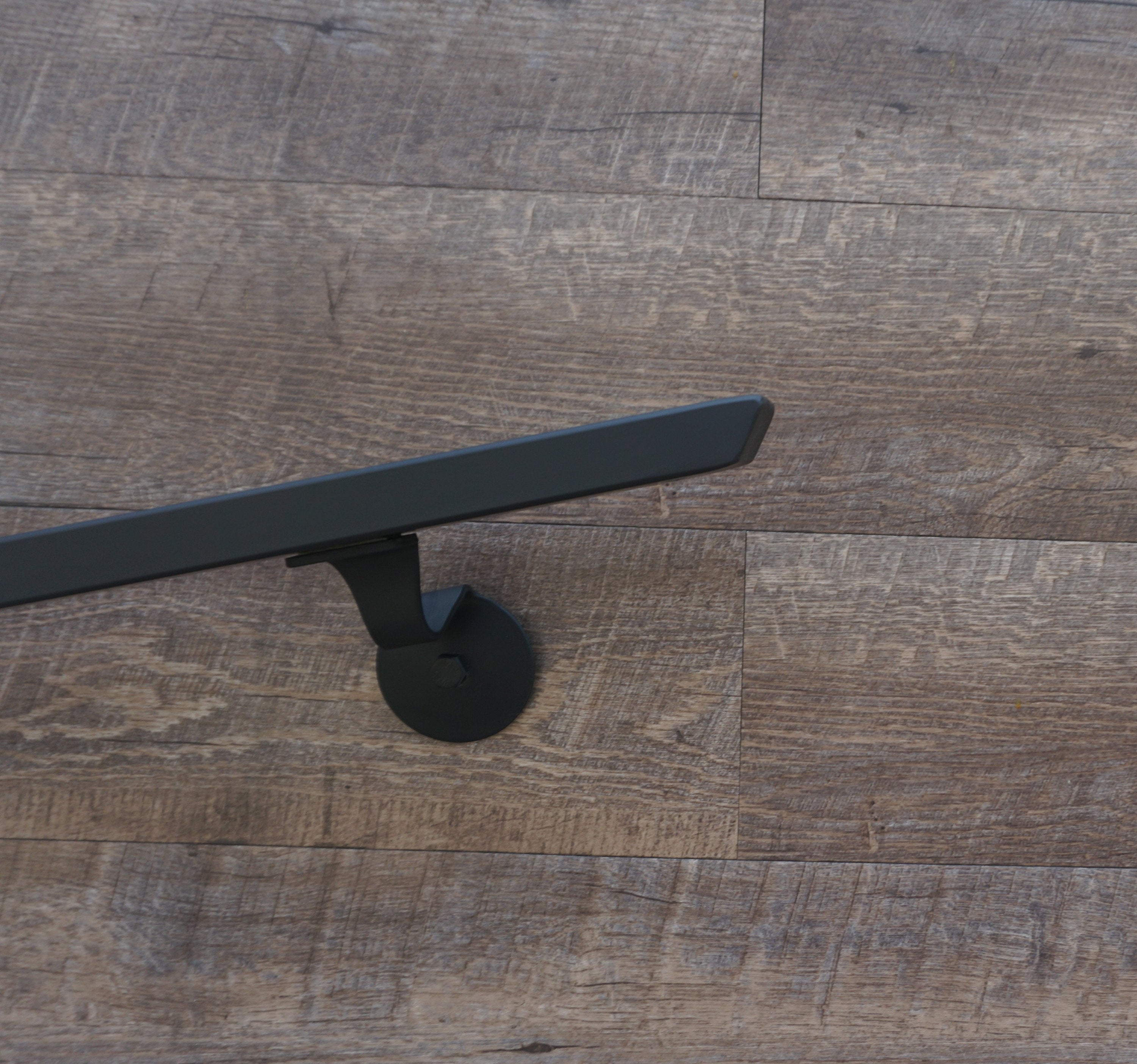 Modern Wrought Iron handrail, End Wall Mount steel hand rail, Stair St ...