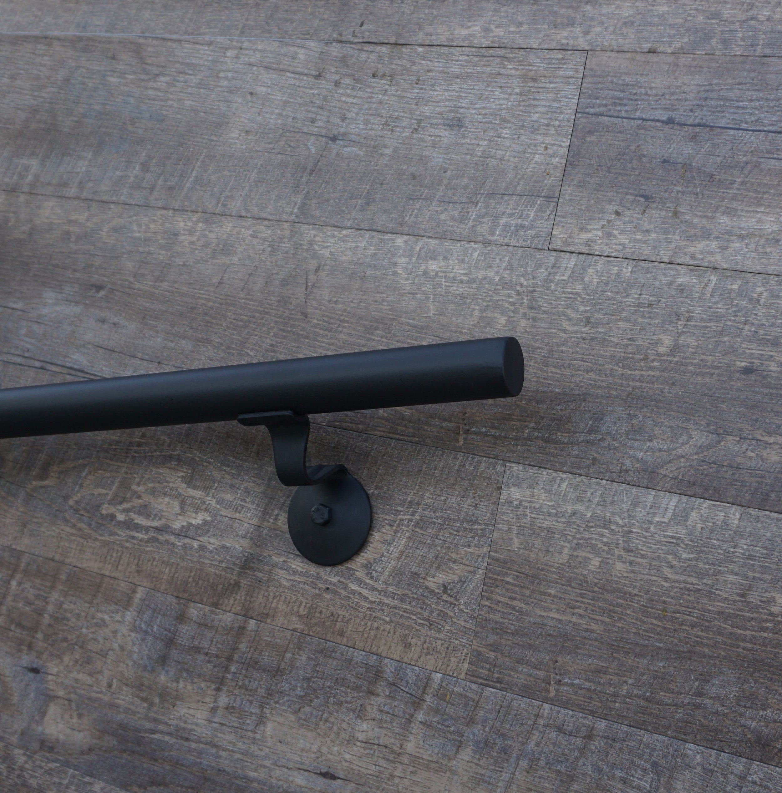 Modern Pipe Wrought Iron handrail, End Wall Mount steel hand rail, Sta ...