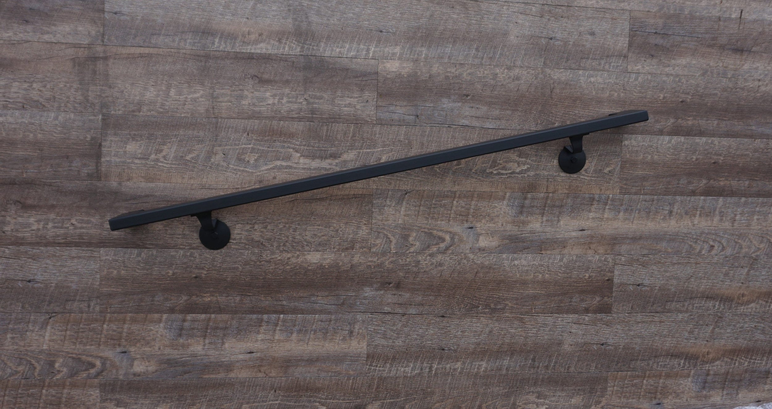 Modern Wrought Iron handrail, End Wall Mount steel hand rail, Stair St ...