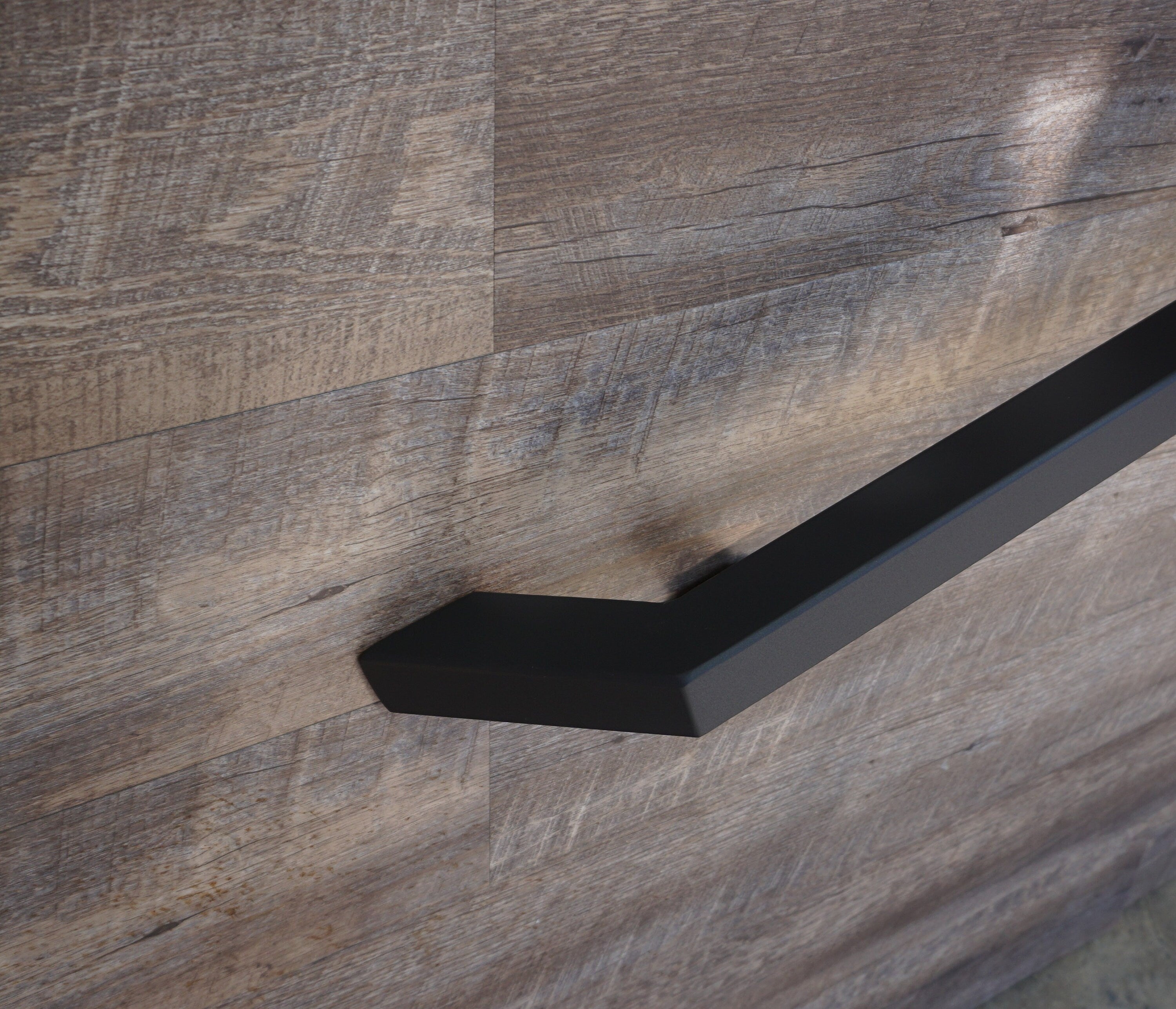 Modern Wrought Iron handrail, End Wall Mount steel hand rail, Stair St ...