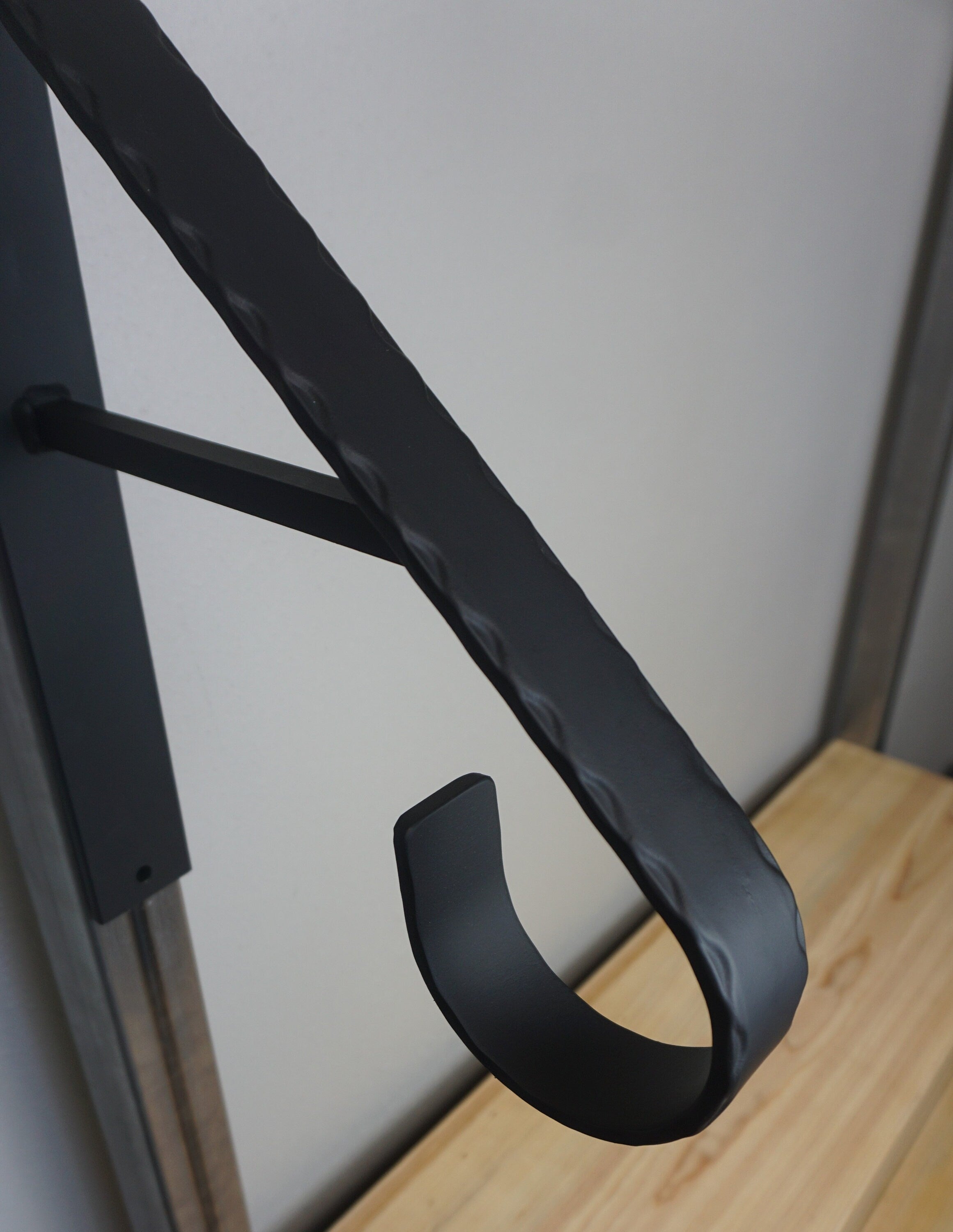 Grab Rail | Wrought Iron Flat Bar Handrail | Forged Scroll – SI Handrails