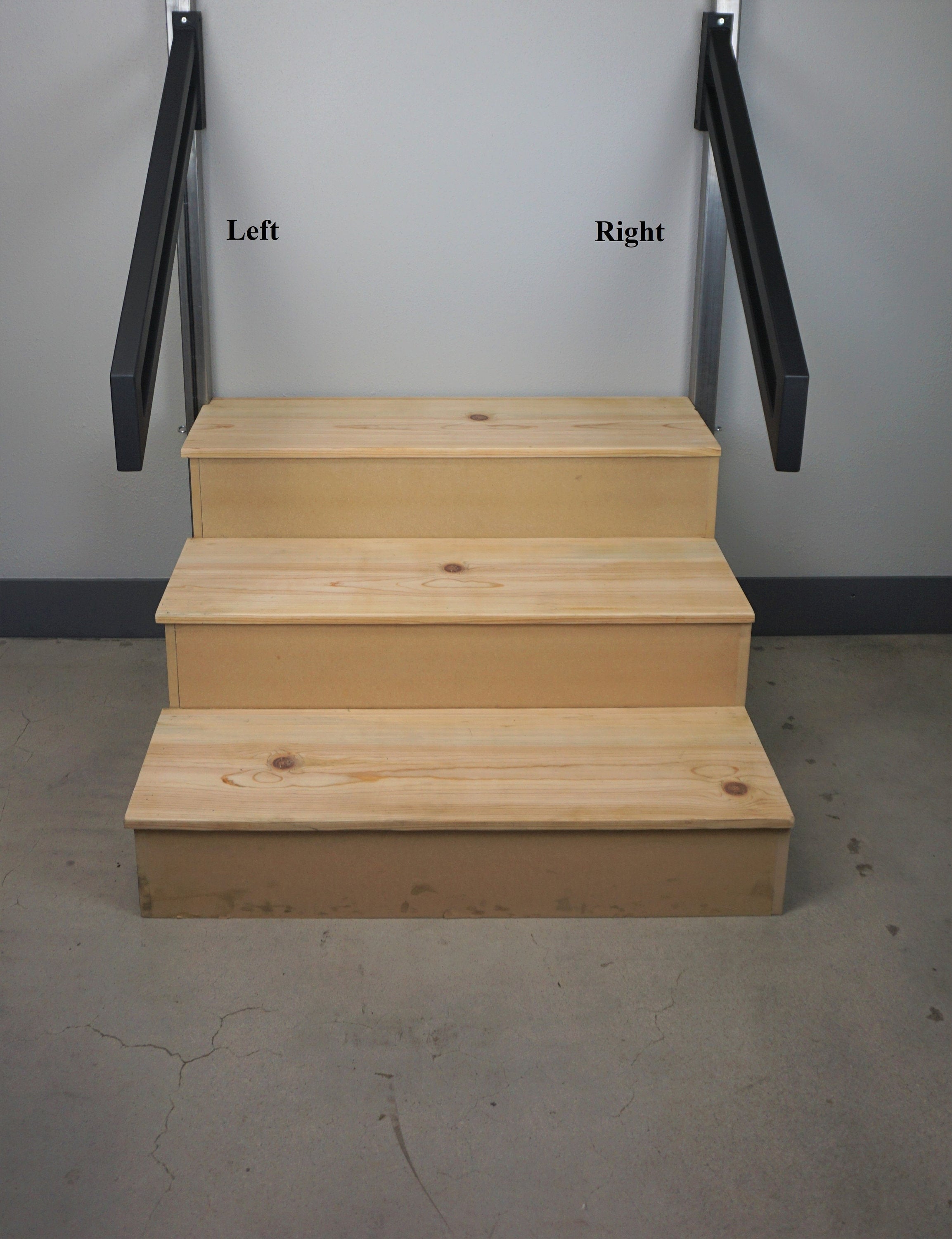 Modern Wrought Iron handrail, End Wall Mount steel hand rail, Stair St ...