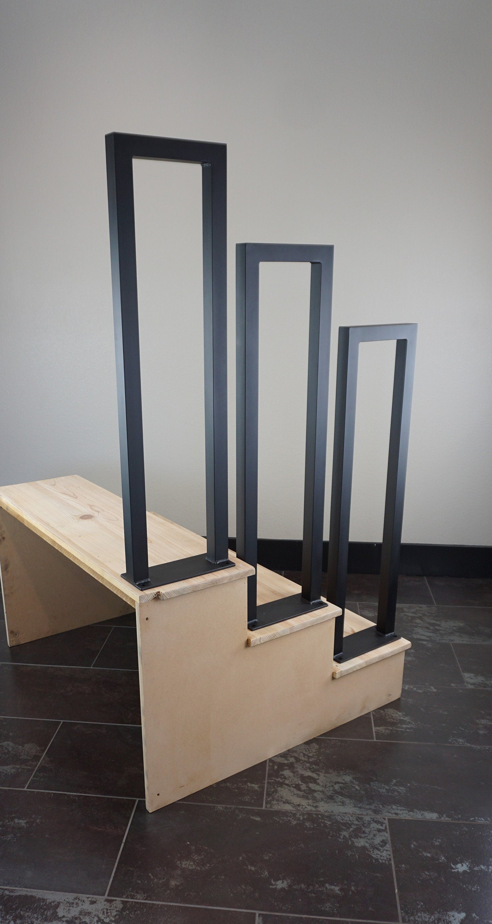 Modern Wrought Iron Guardrail | Custom Railing for Stairs – SI Handrails